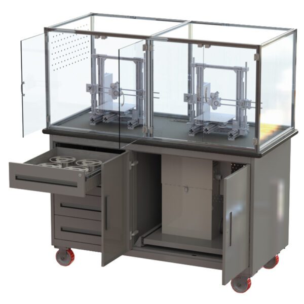 MGF-1500-3D2 DUAL 3D PRINTER CART | Greene Manufacturing, Inc.